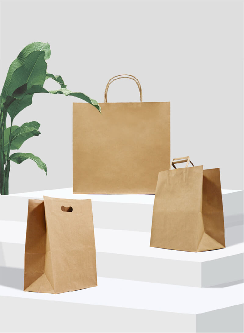 Custom Made Print Take Out Coffee To Go Brown Flat Handle Take Away ...