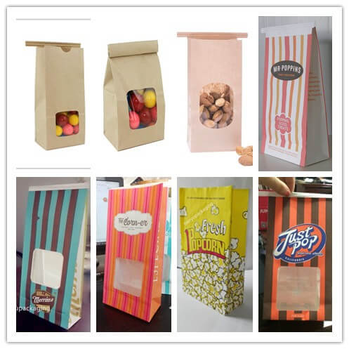 New Fancy Design Popcorn Packaging Bags, Snack Paper Bag