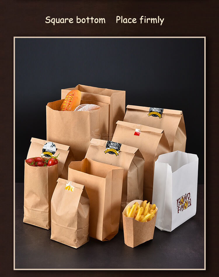 Custom Logo Glassine Waxed Paper Bags Disposable French Fries Fried ...