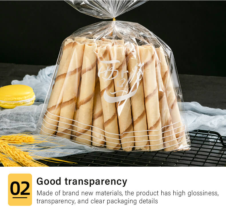 Custom Logo Printing Poly Bags For Bread Food Take Away Bread Bags ...