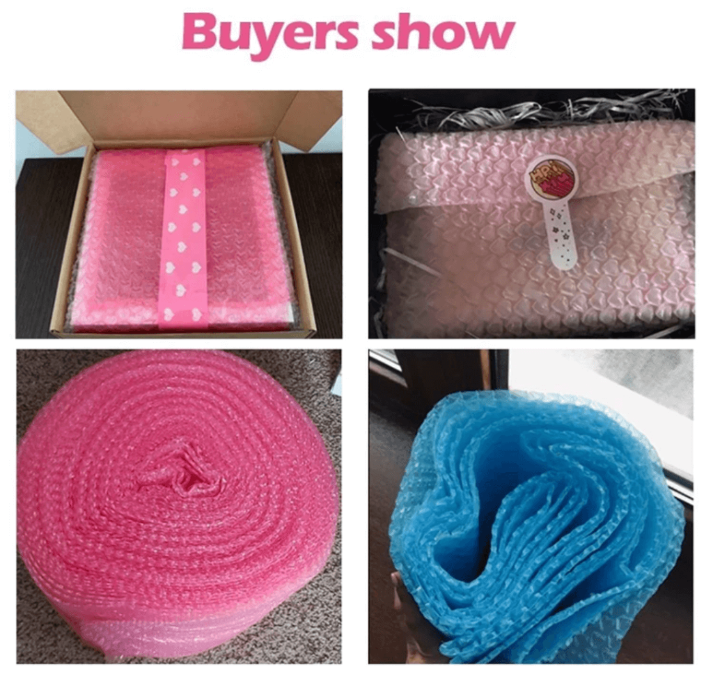 30cm Heart Shaped Bubble Packing Wrap Plastic Packaging Wrapping Bubble ...