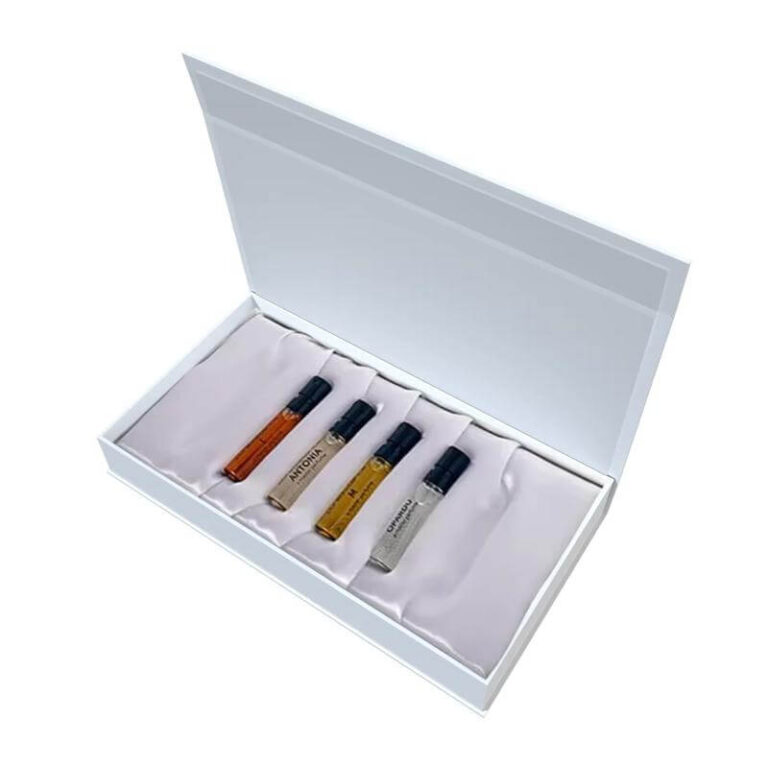 White Perfume Box With Magnetic Perfume Bottle Packaging Gift Box Skin ...