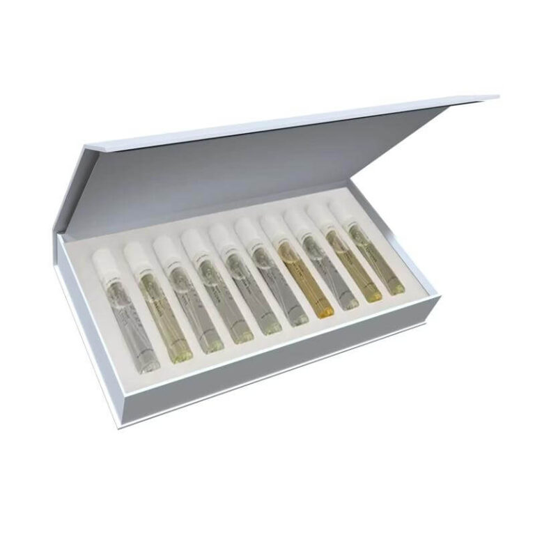 White Perfume Box With Magnetic Perfume Bottle Packaging Gift Box Skin ...