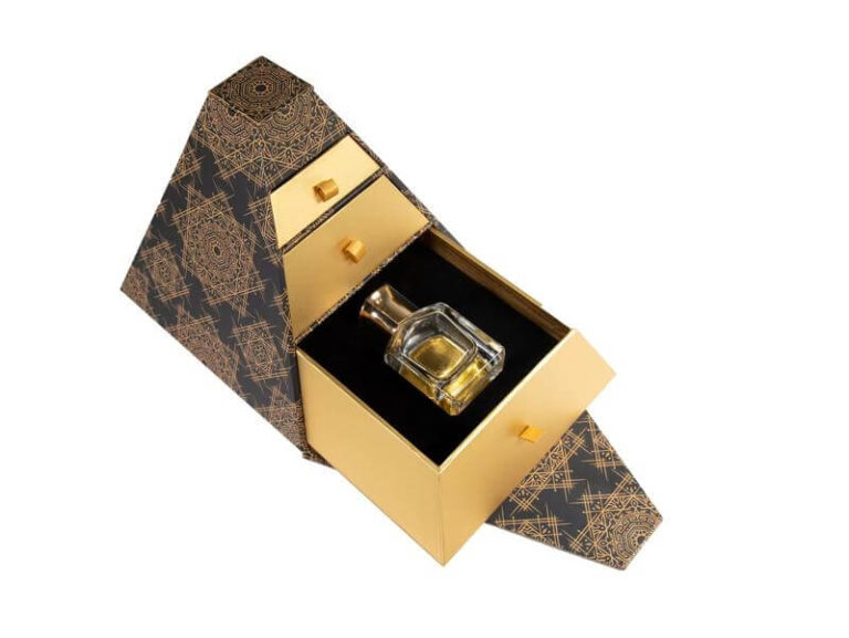 custom gold luxury perfume boxes sample cardboard empty packaging box ...