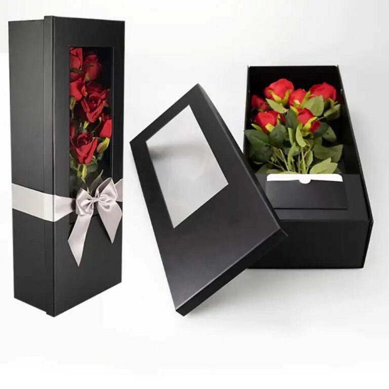 High End Cardboard Rose Gift Boxes flower Packaging box For Roses ...