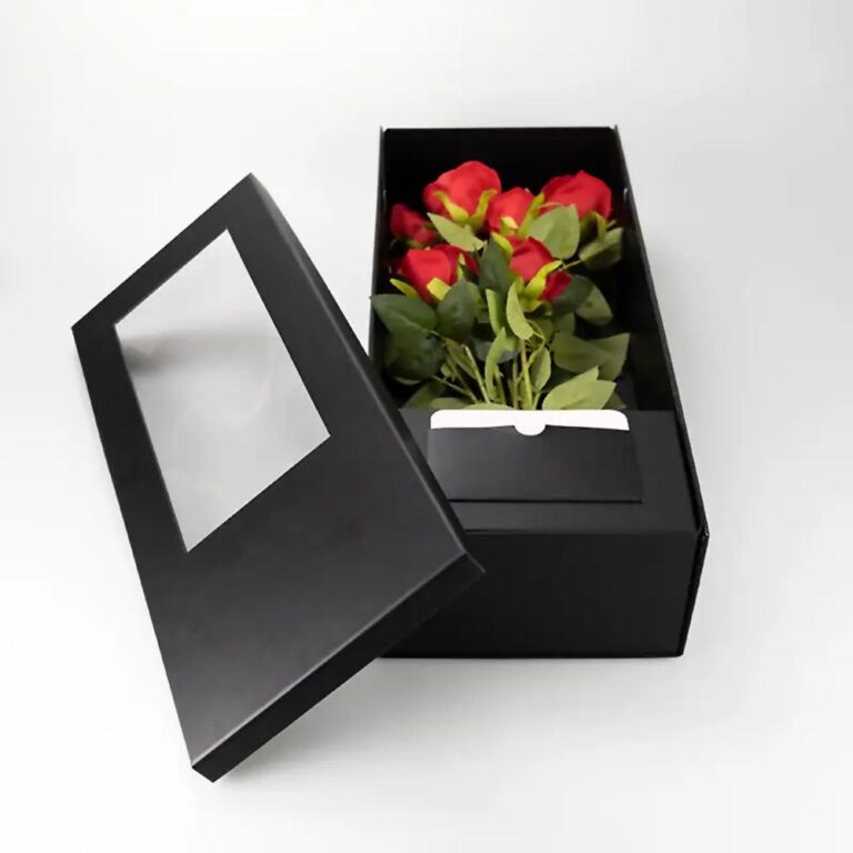 High End Cardboard Rose Gift Boxes flower Packaging box For Roses ...